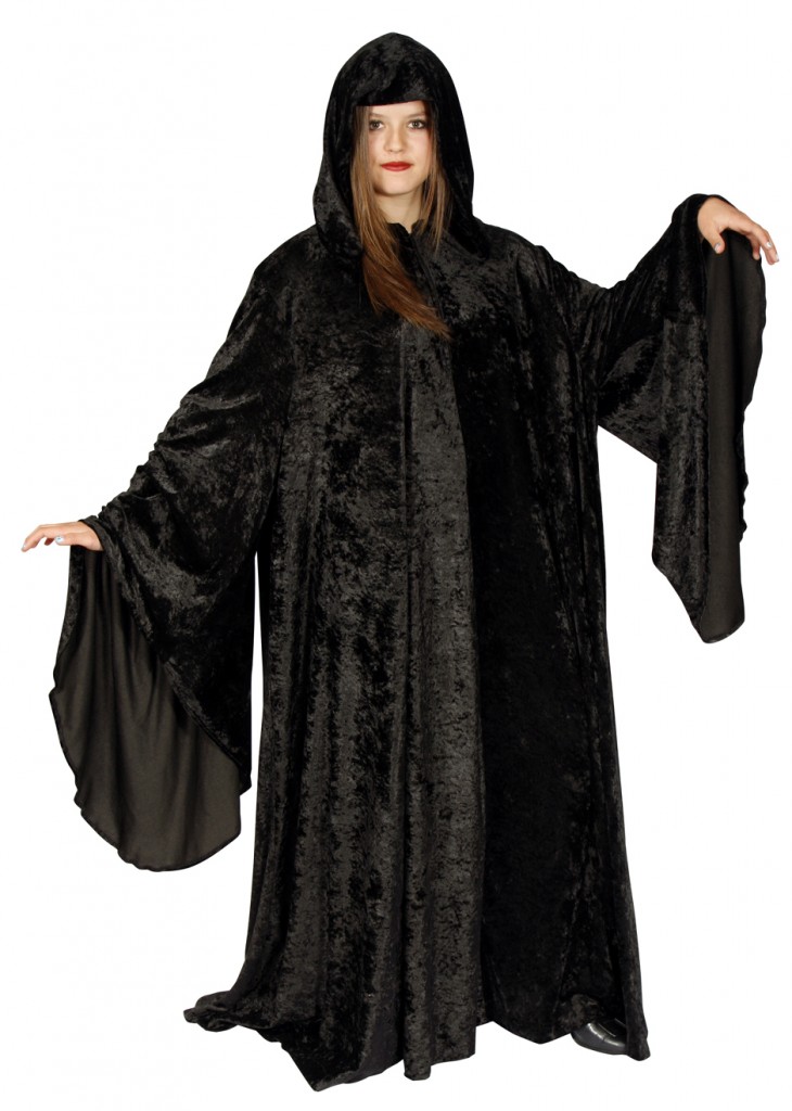 Silver Grey Velvet Hooded Robe – Petticoat Lane