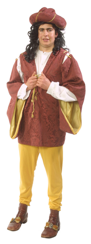 Medieval Burgundy and Gold Courtier – Petticoat Lane
