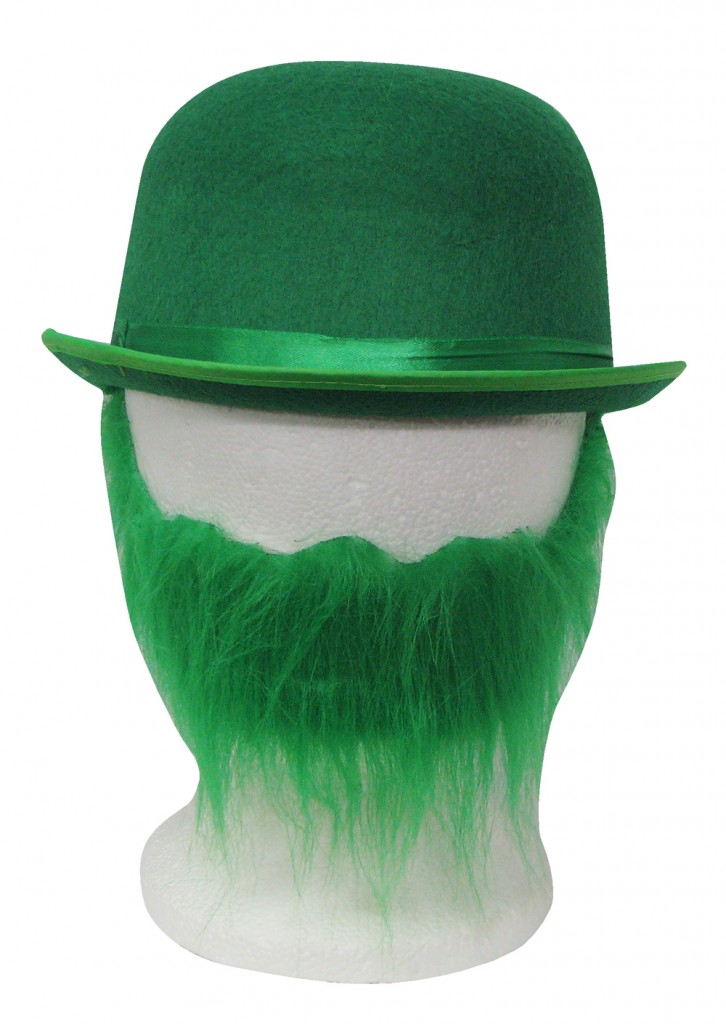 Hat Bowler Green with Green Beard – Petticoat Lane