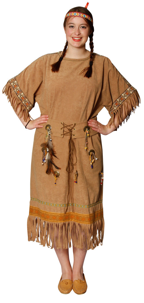 Native American Indian Light Brown Dress – Petticoat Lane